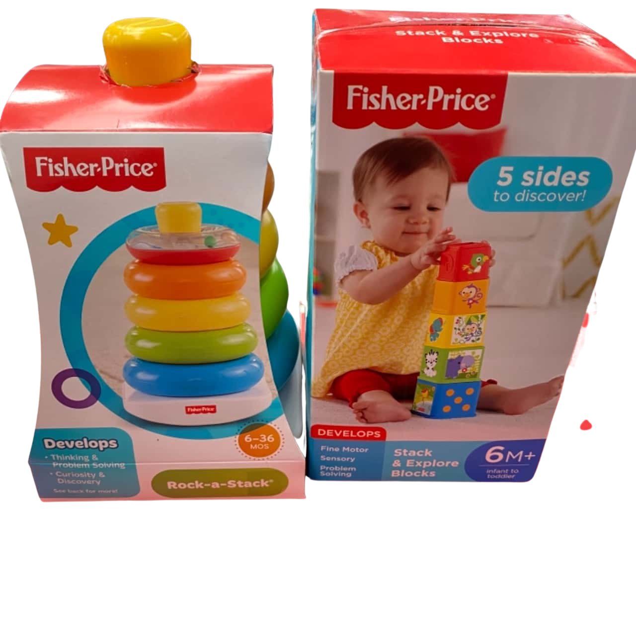 Fisher Price Stack & Explore & Rack a Stack NWT