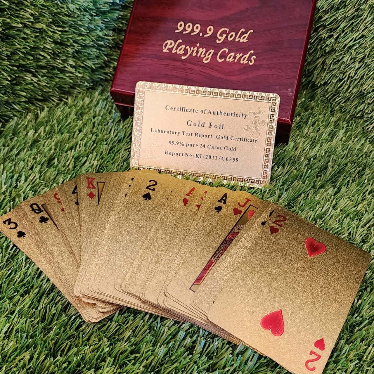 999.9 gold playing cards