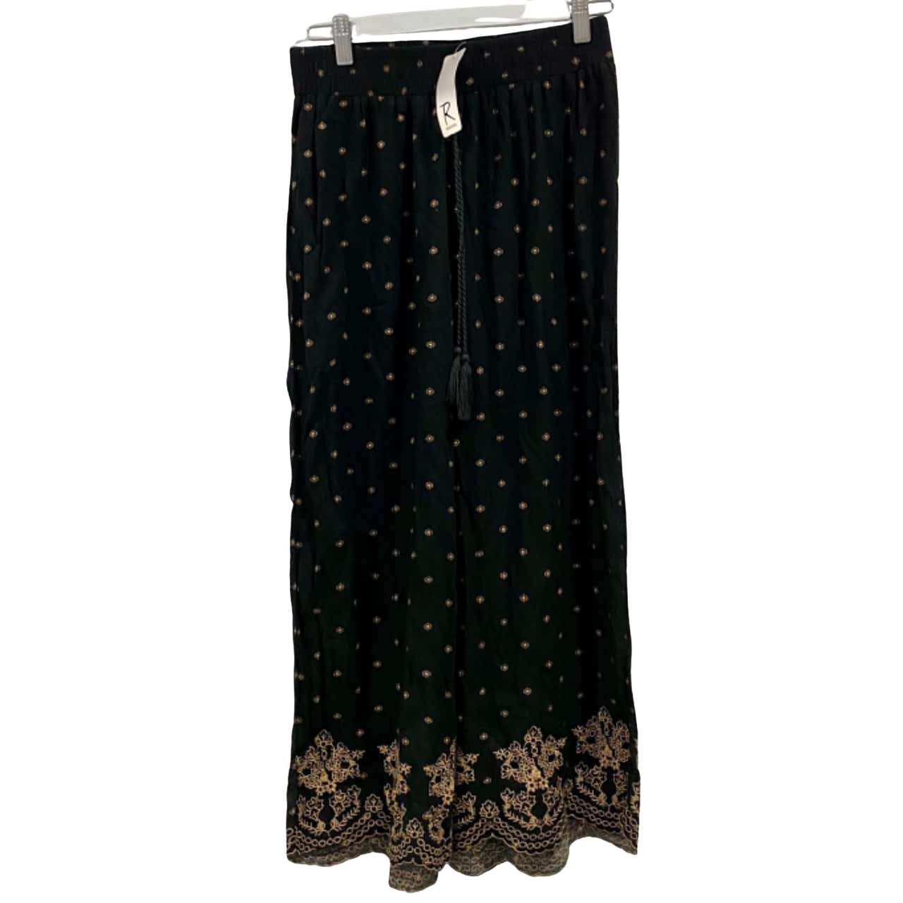 Rockmans Size 8 Wide Leg Embroidered Pants