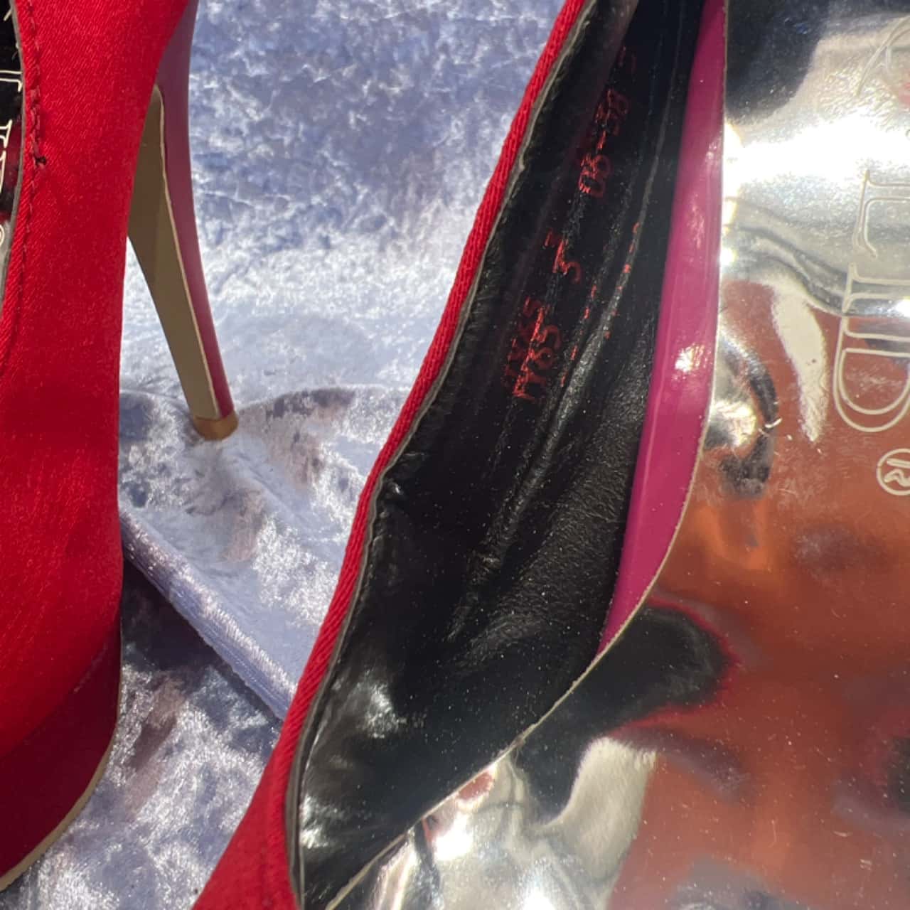JQ.LID Womens Red Heels Size 38