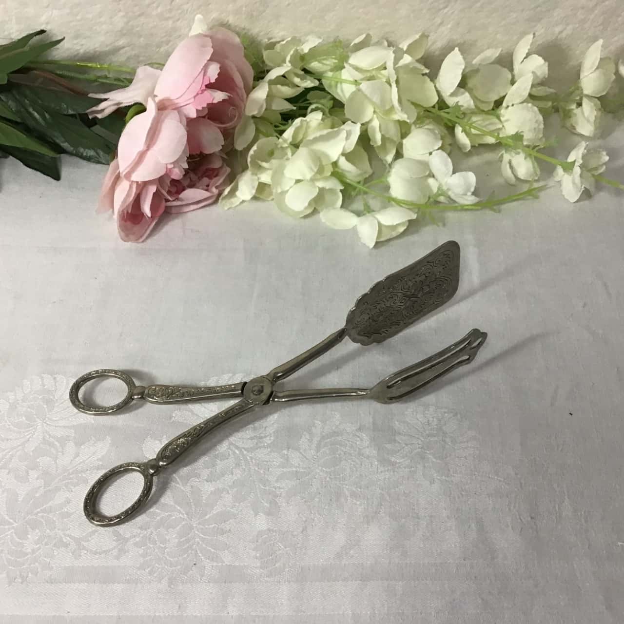 Decorative Pattern Silver Plated Scissor Cake Server(s)