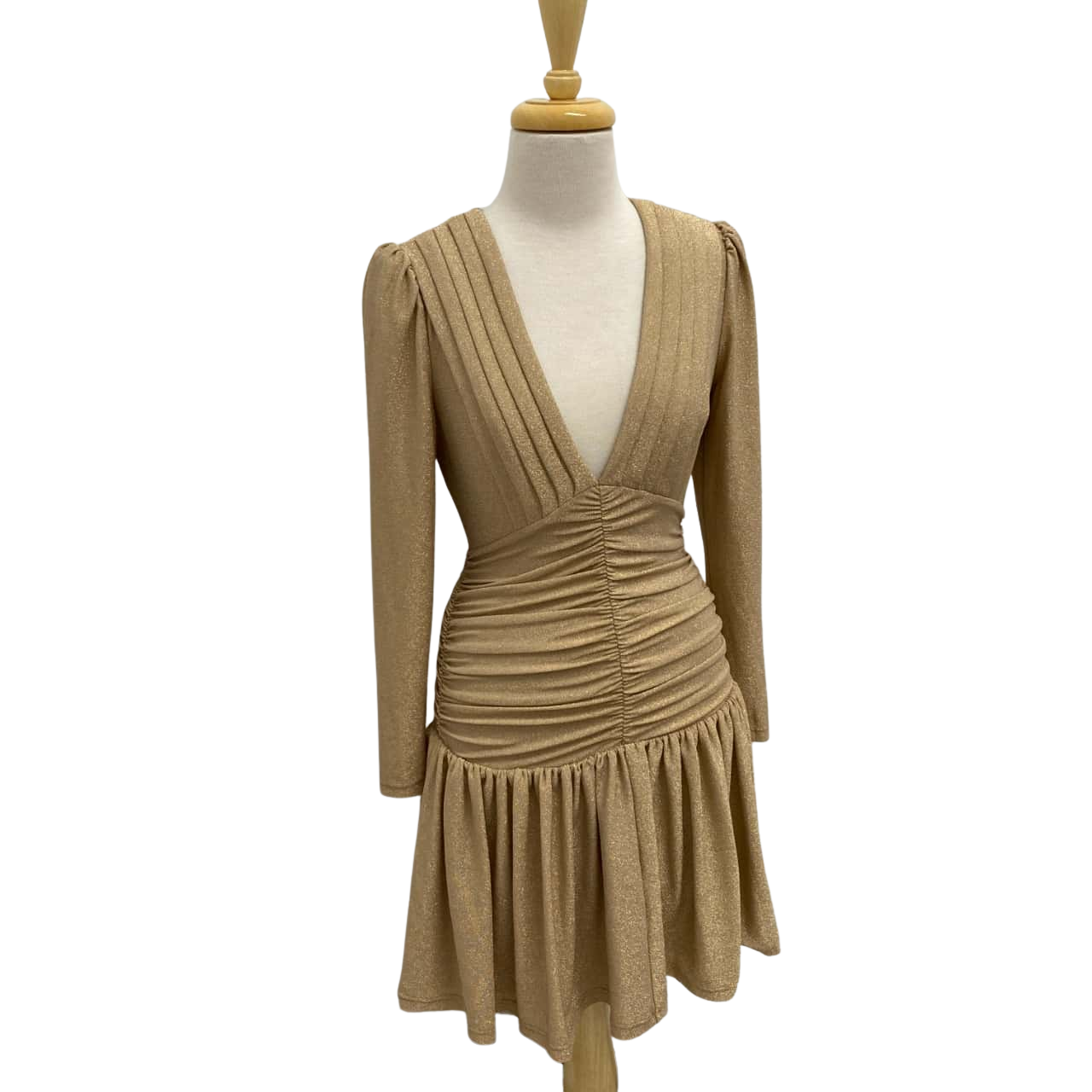 Glittering Gold Dress by Collection. Size 10. New with tags