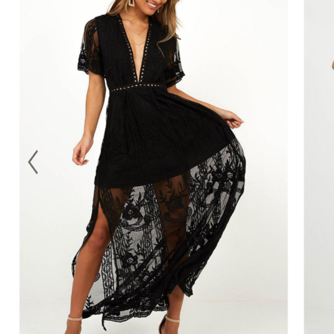 Showpo Black Love Spell Maixi Dress Plus Size 20(s)