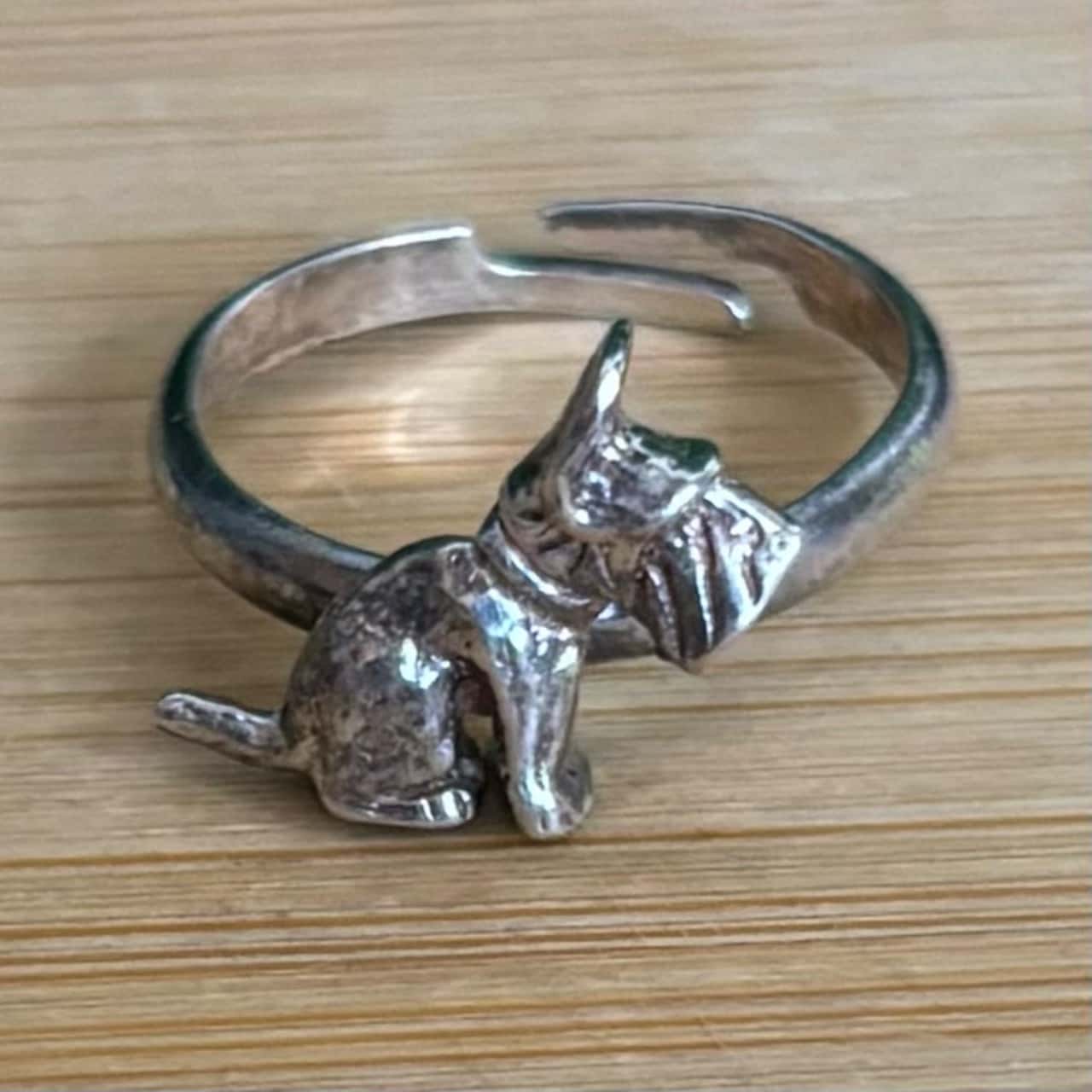 Silver Dog Ring (Stamped Sterling Silver(s)