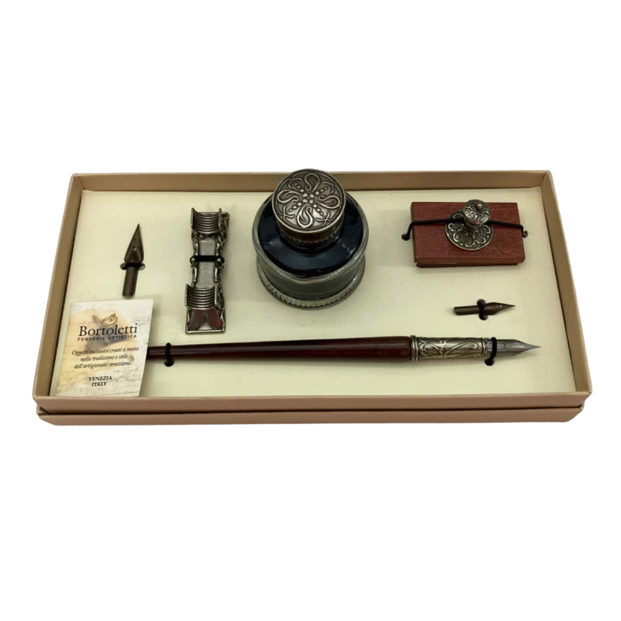 Bortoletti Fonderia Artistica 7 piece calligraphy writing set 51(s)