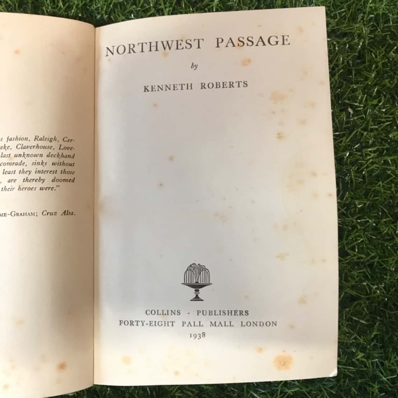 Northwest Passage, 1938 Hardback by Kenneth Roberts