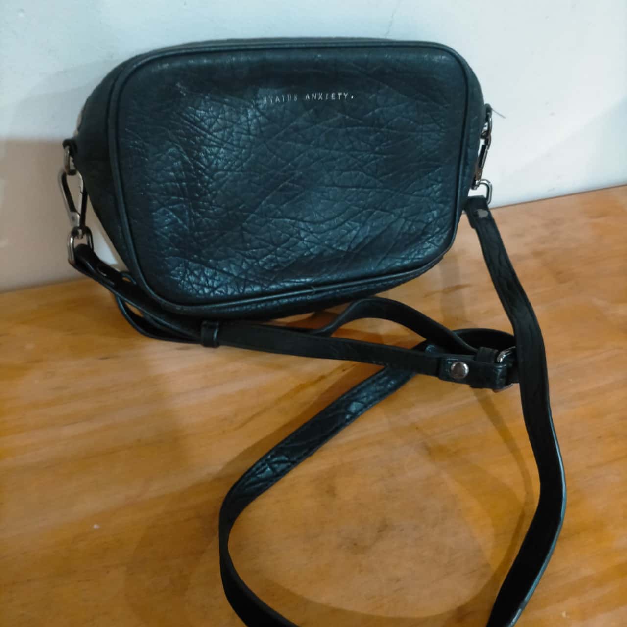 Status Anxiety Small Black Leather Handbag GUC(s)