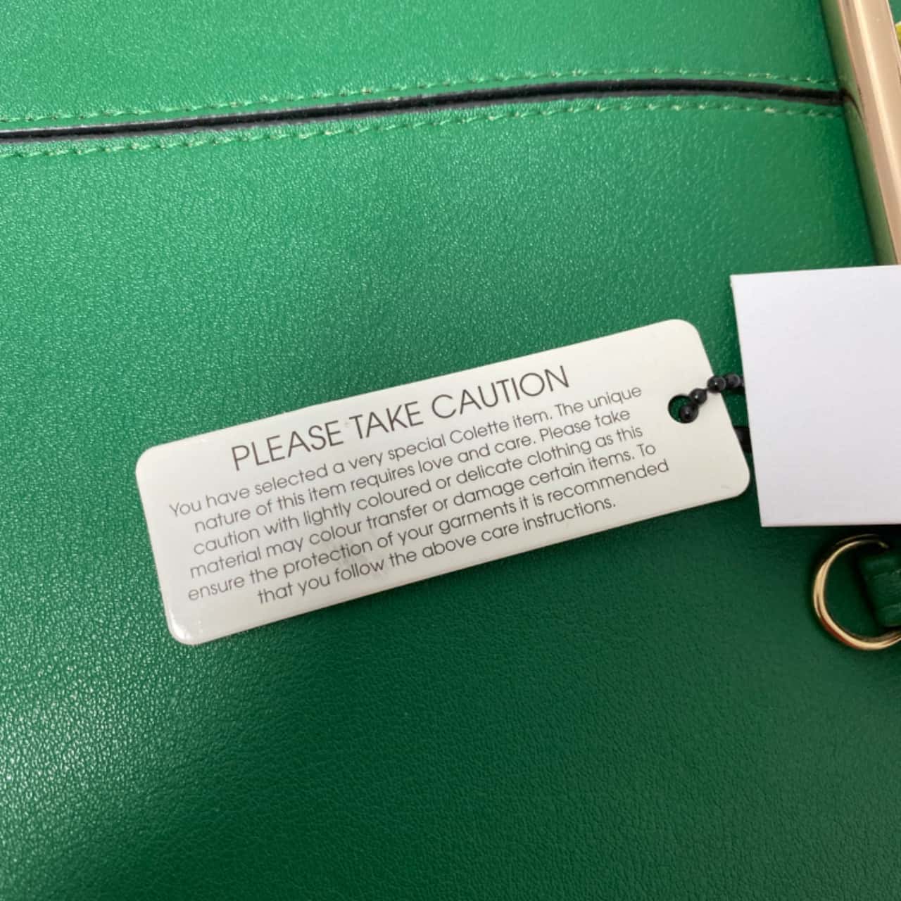 BNWT Colette Hayman Handbag with Patterned Scarf Handle Womens Green