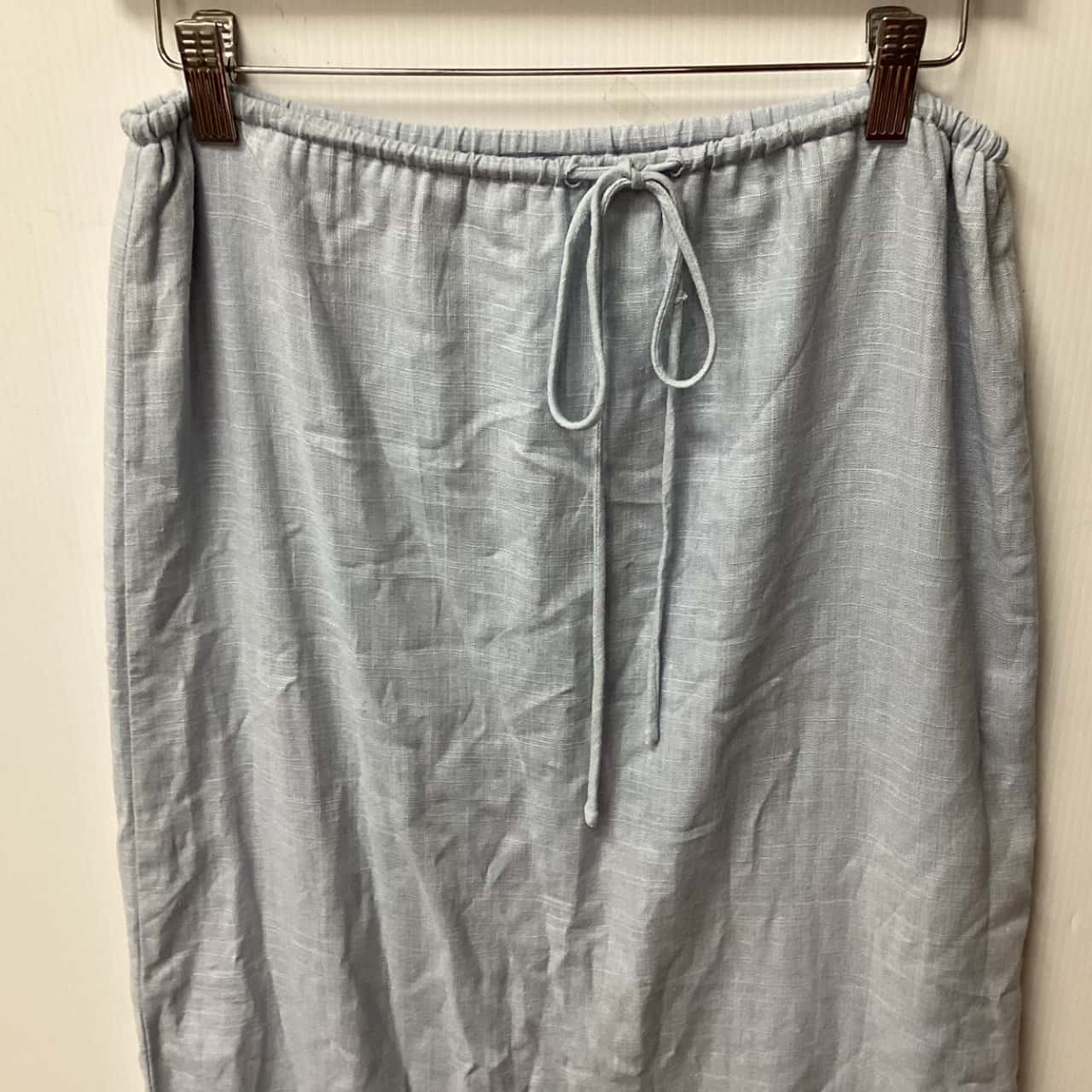 Billy J A-Line draw string skirt | baby blue | size 10 [E](s)