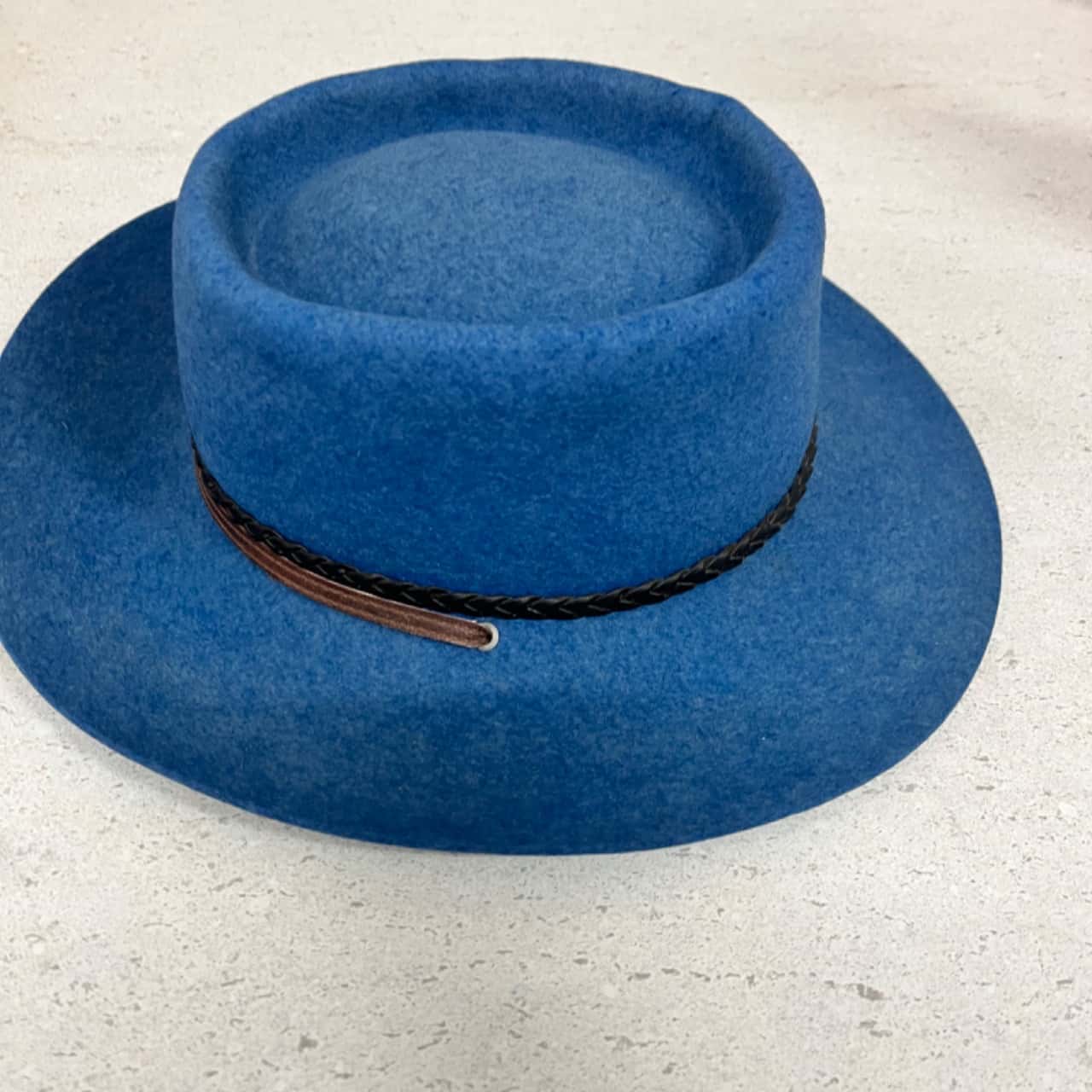 Australian Made Blue Kiday wool felt hat Size 52(s)