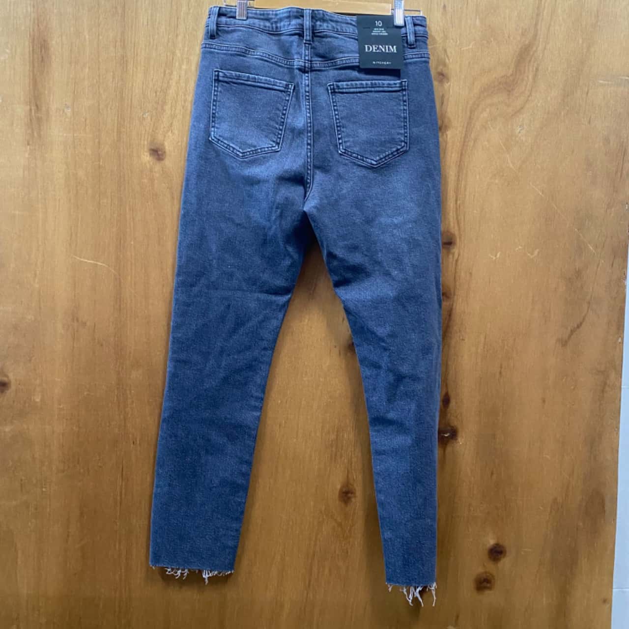 Witchery Black Mid Rise Skinny Leg Jeans Size:10(s)