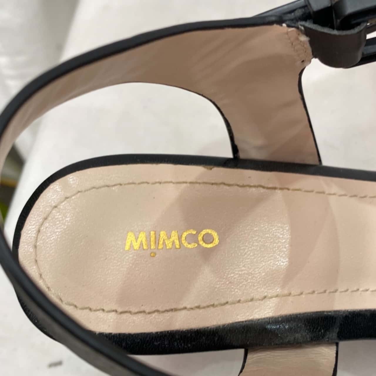 Womens MIMCO SIZE 37 Leather High Heel Shoes (s)