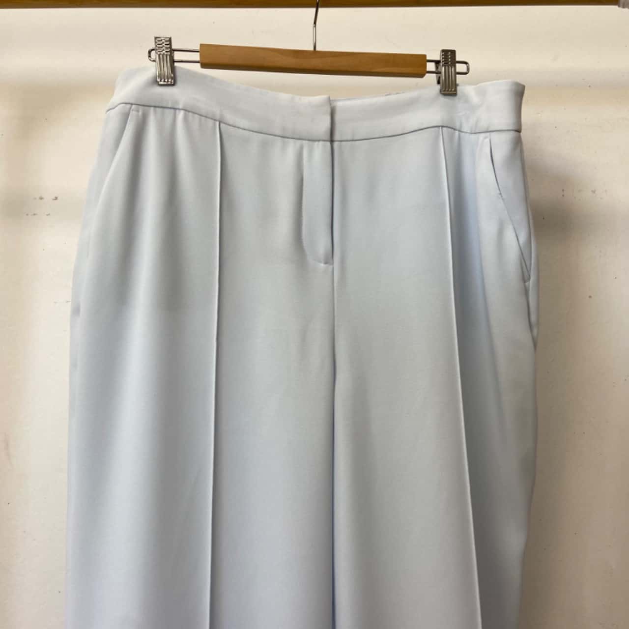 BNWT Basque Womens Size 16 Wide Leg Pants Blue (s)