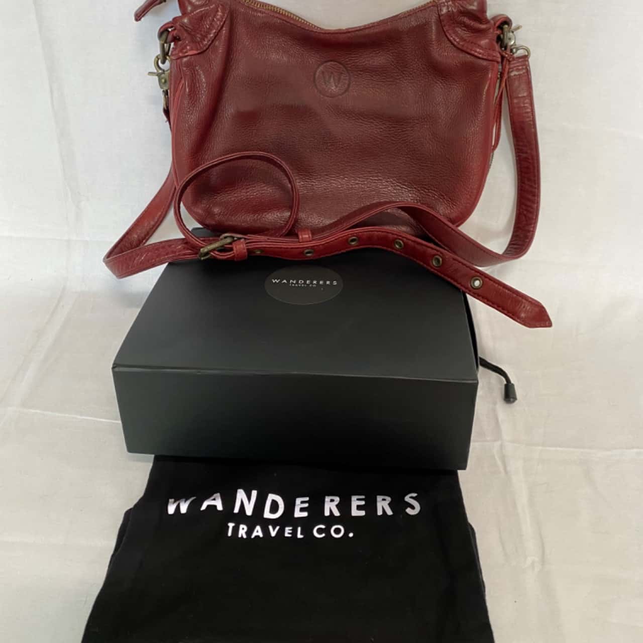 Wanderers Burgundy Leather Handbag (s)