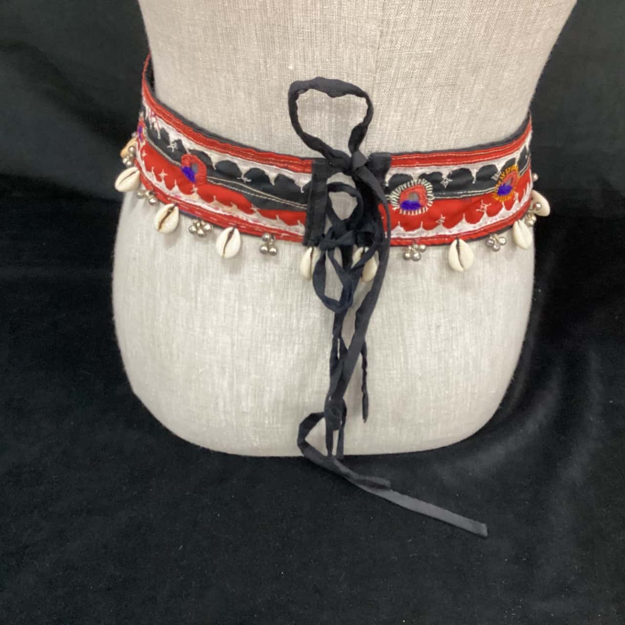 Cowrie Shell and Mirror Work Belt One Size (s)