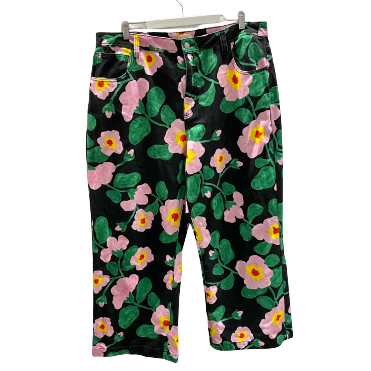 Gorman Size 20 Wide Leg Black / Floral Jeans(s)