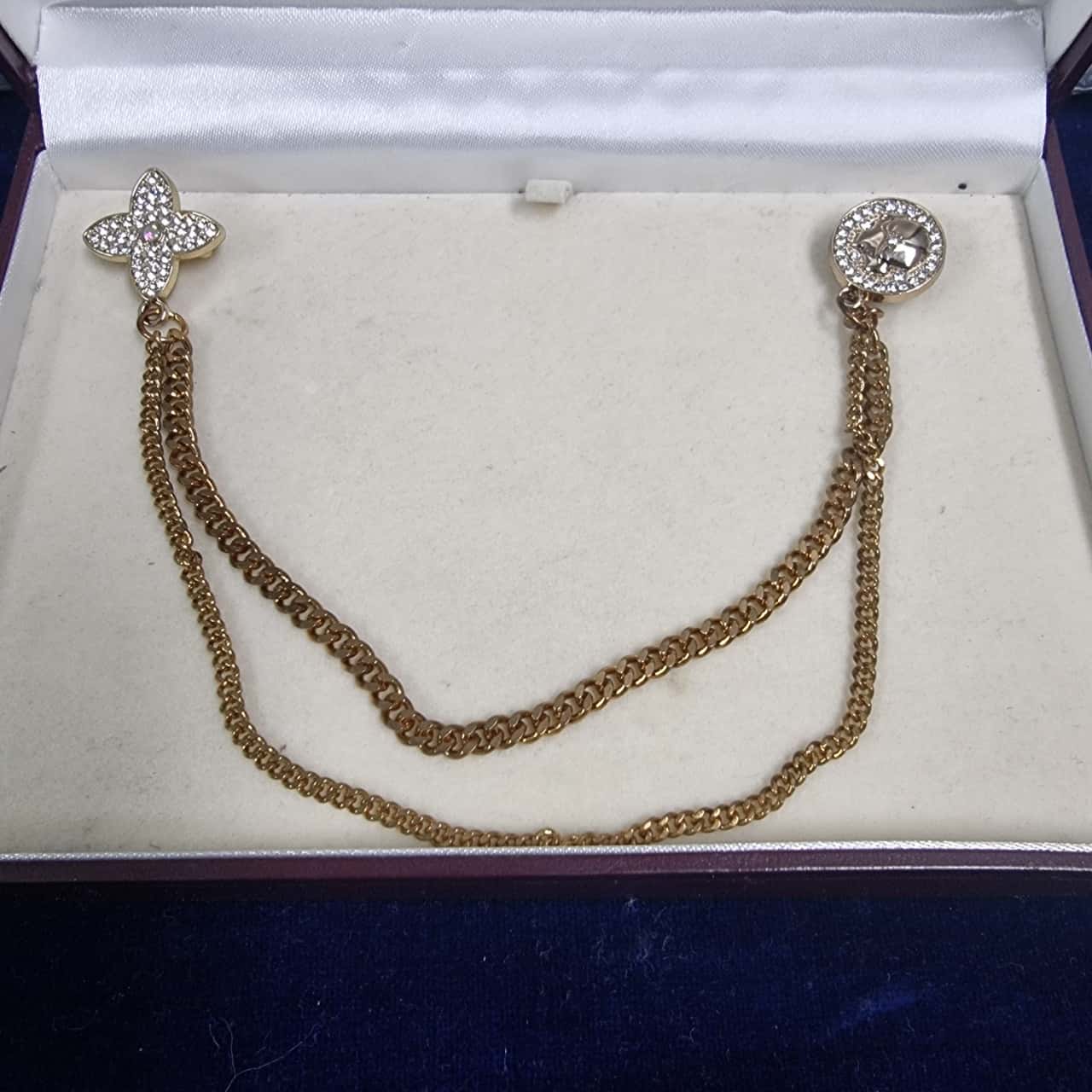 Chained Tassel Brooch - Stamped Ace