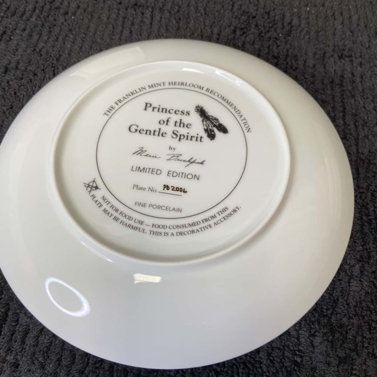 The Franklin Mint Heirloom Collection Plate - Princess Of The Gentle ...