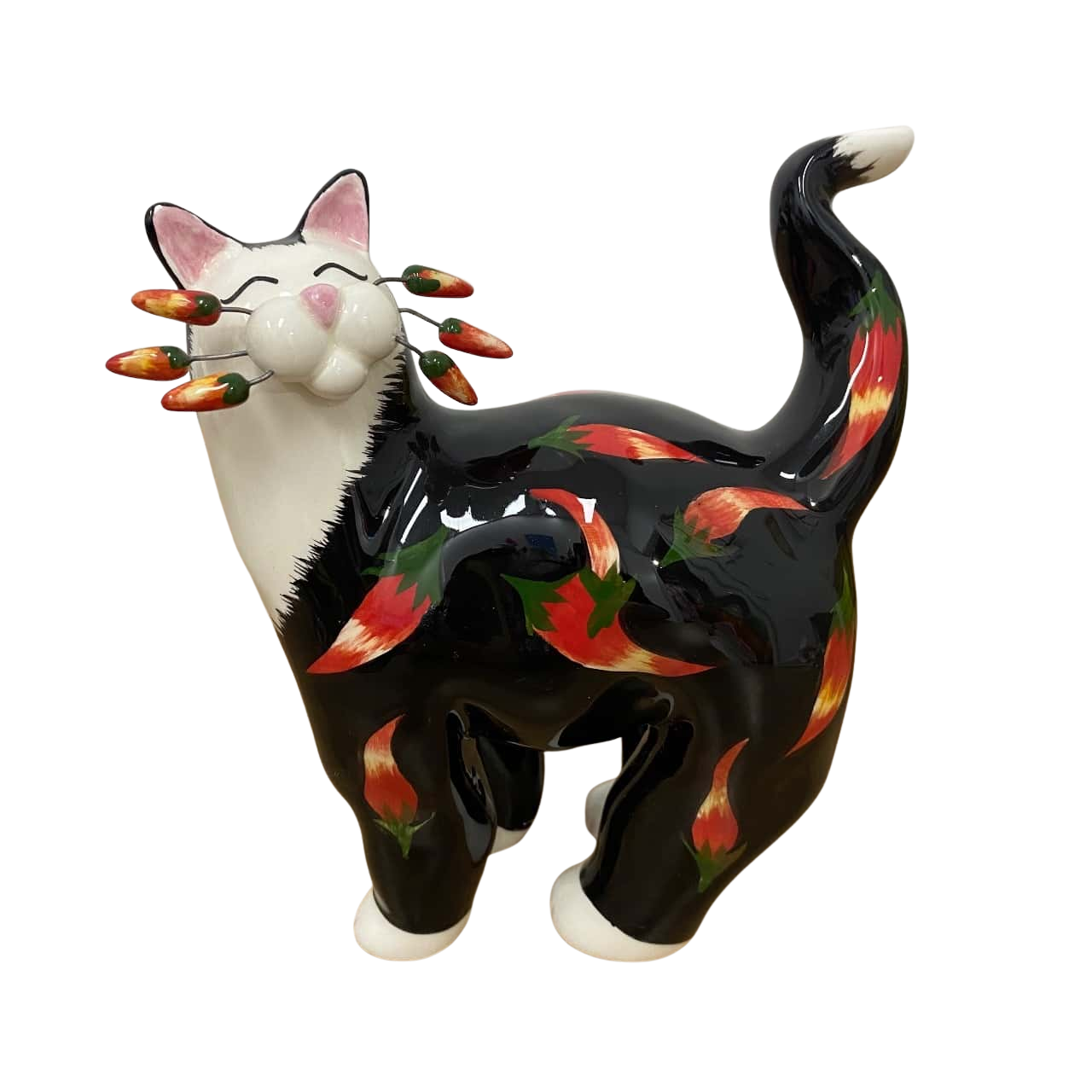 Vintage Amy Lacombe WhimsiClay Chilli Cat Figurine (2002)(s)