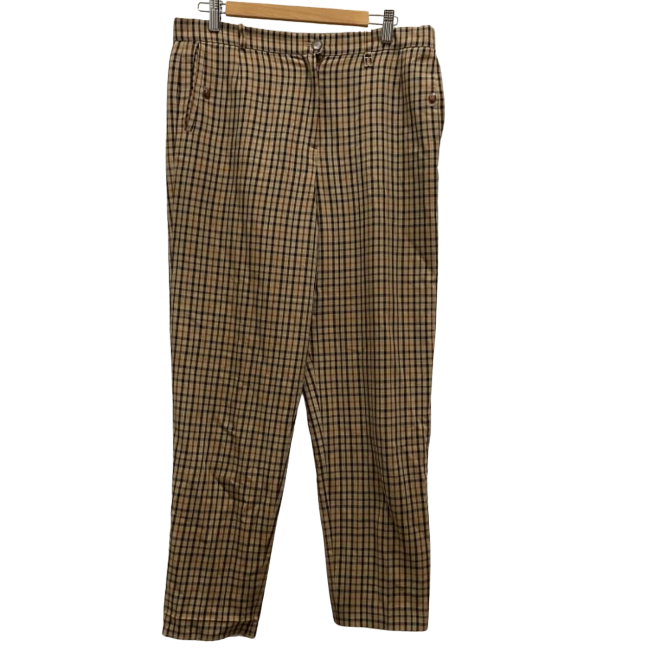 Daks Do Womens Size 10 / 12 Straight Leg Brown / Checked