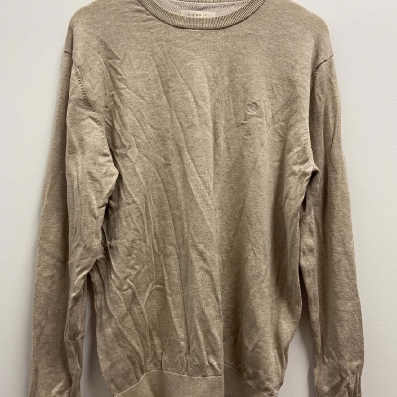 MensBugatti Size 40 Crew Neck Cream (s)