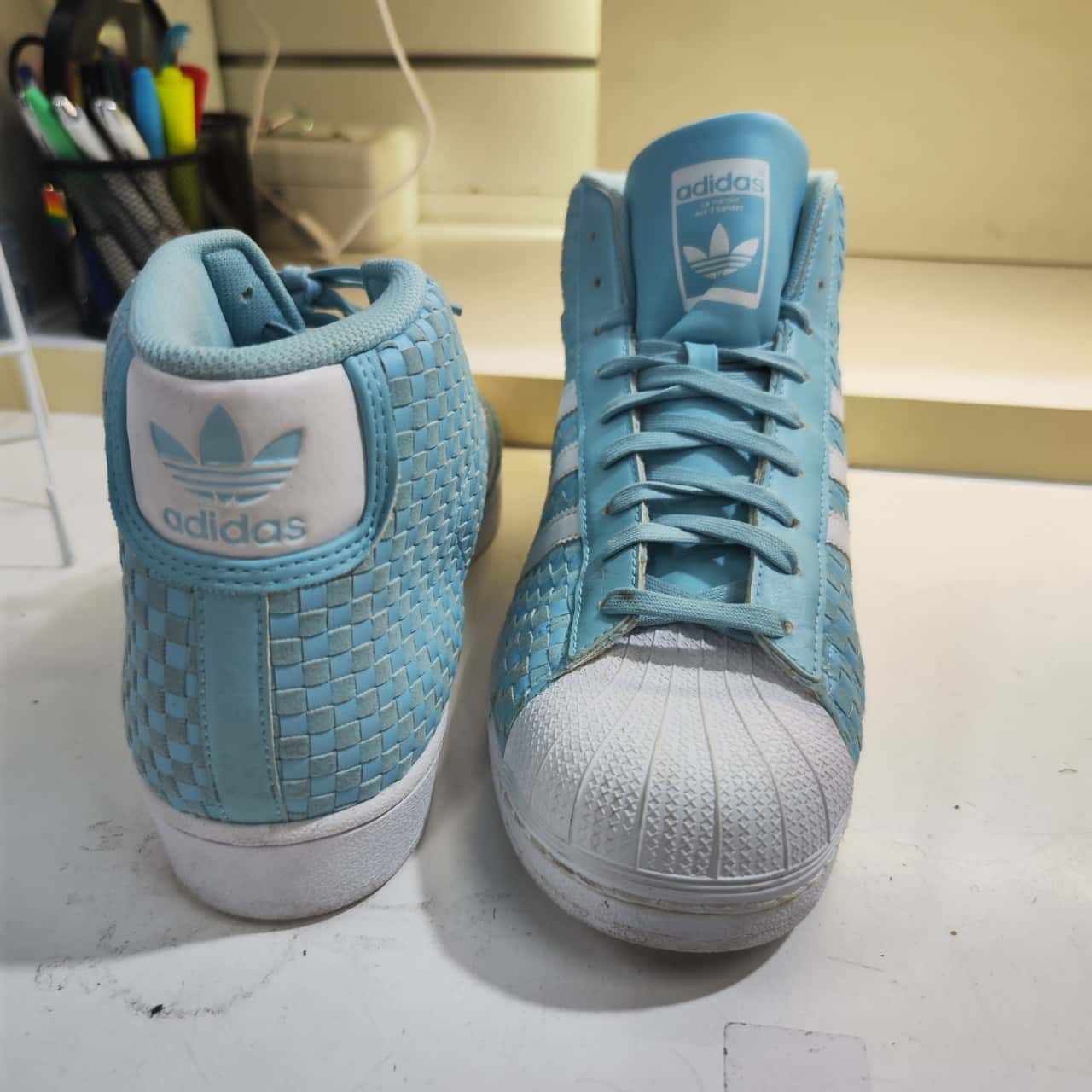 Adidas Mens Size 14 Sky Blue