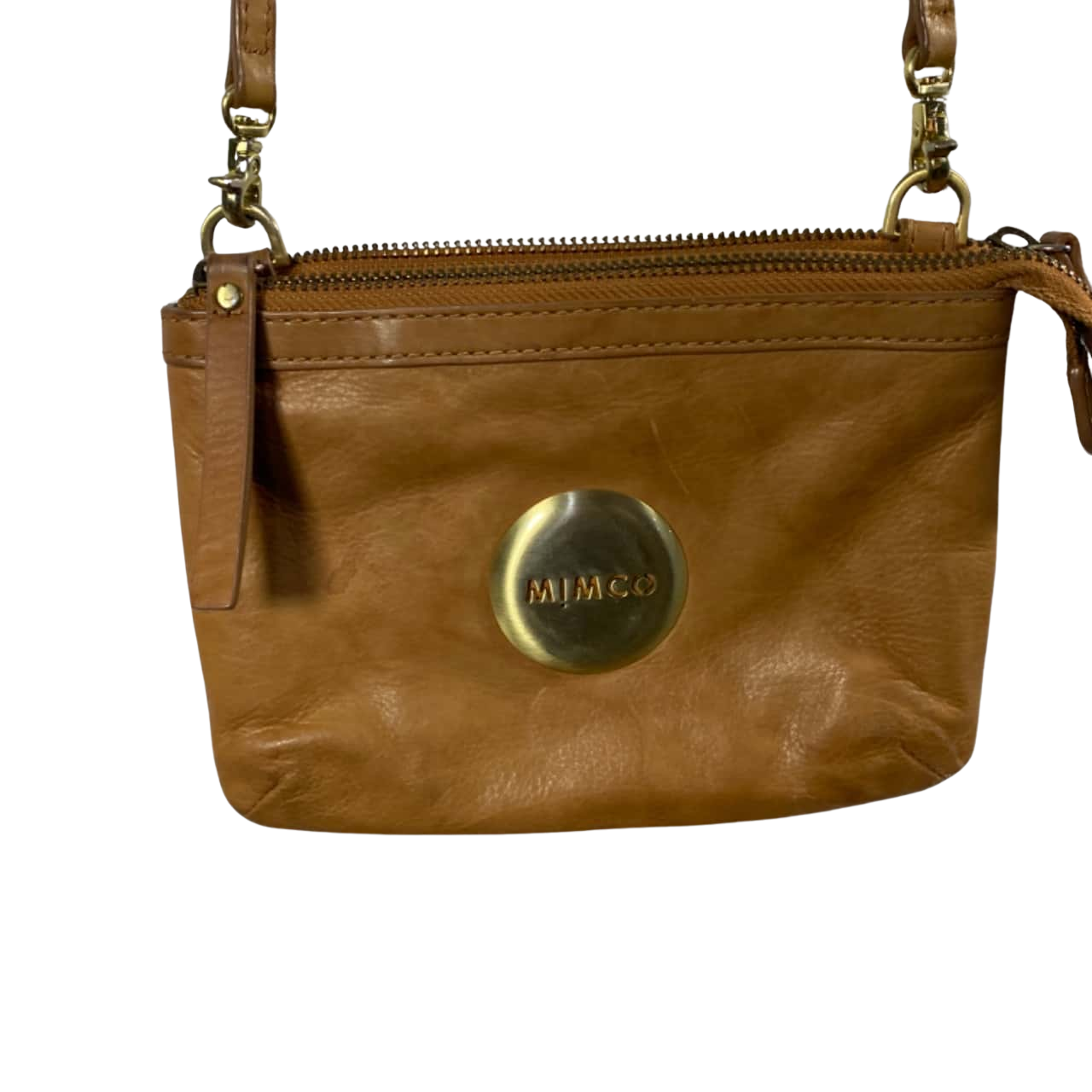 Mimco Womens Small Leather Handbag Brown (s)