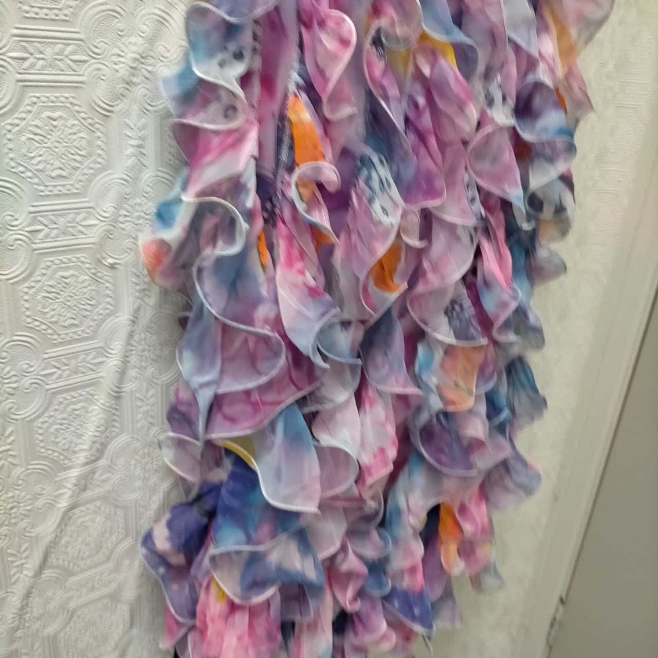 NWT GABRIELLE GABI Ruffle Dress Size S RRP $450(s)