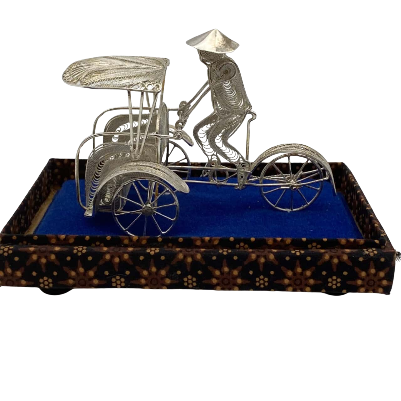Vintage Silver Filigree Rickshaw