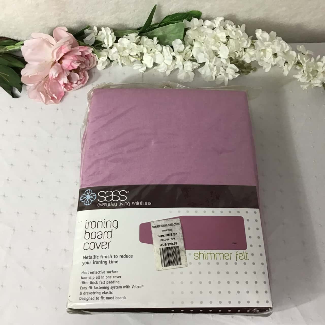 SASS One Size Metallic Candy Pink Shimmer Ironing Board Cover (new)(s)