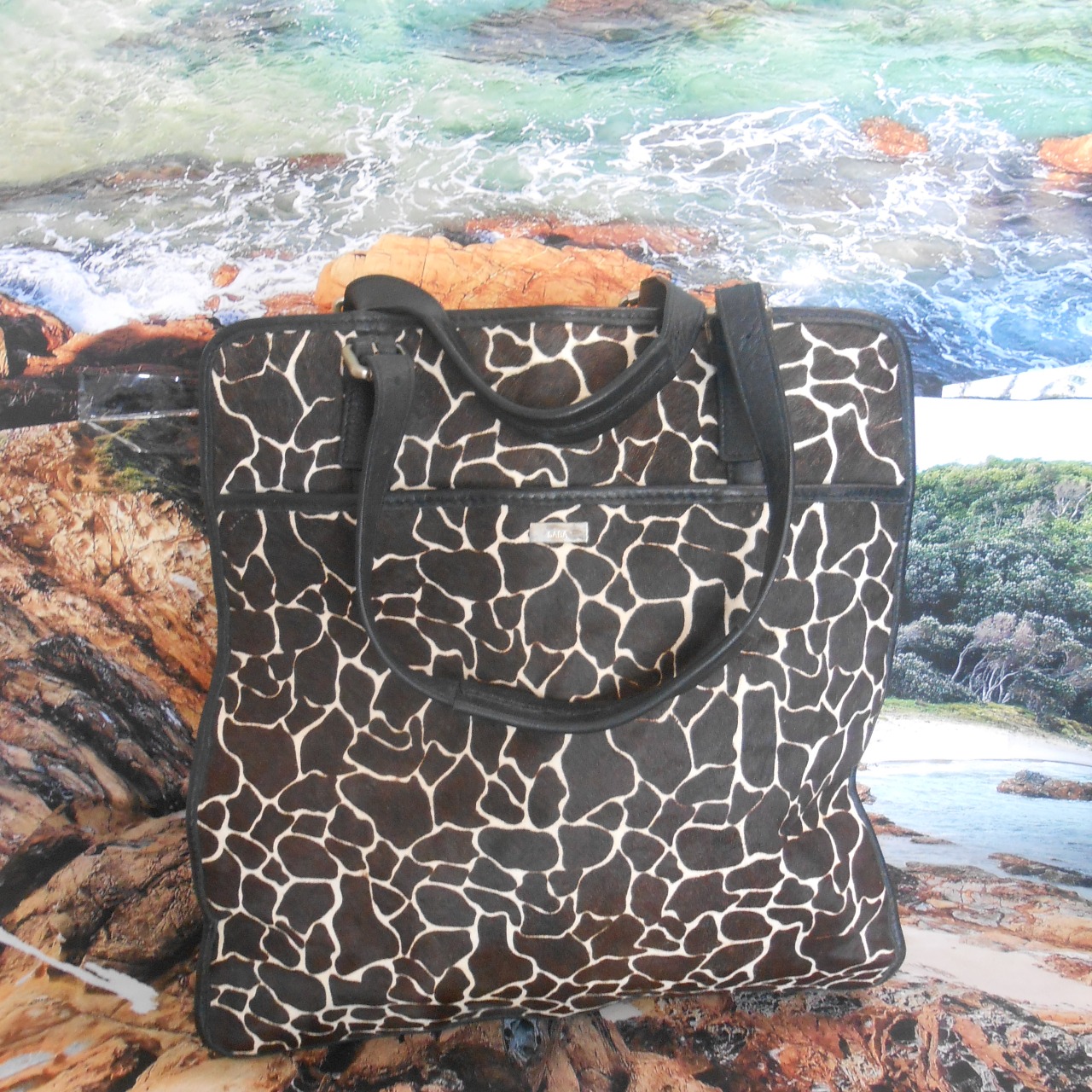 (SABA) Womens Black /Brown leather bag (s)