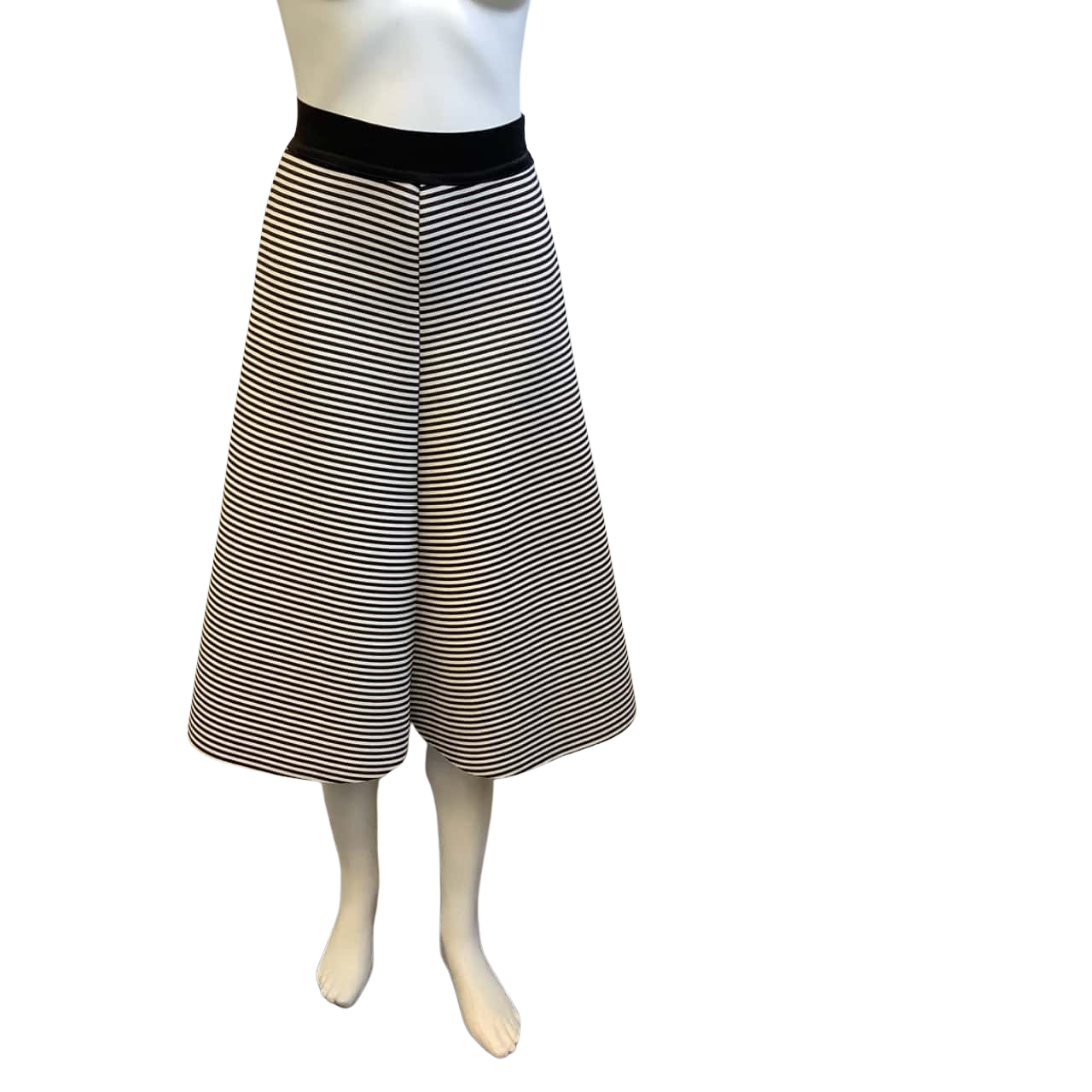 Sam’s Womens Size XS-S Striped Midi Skirt Black / White