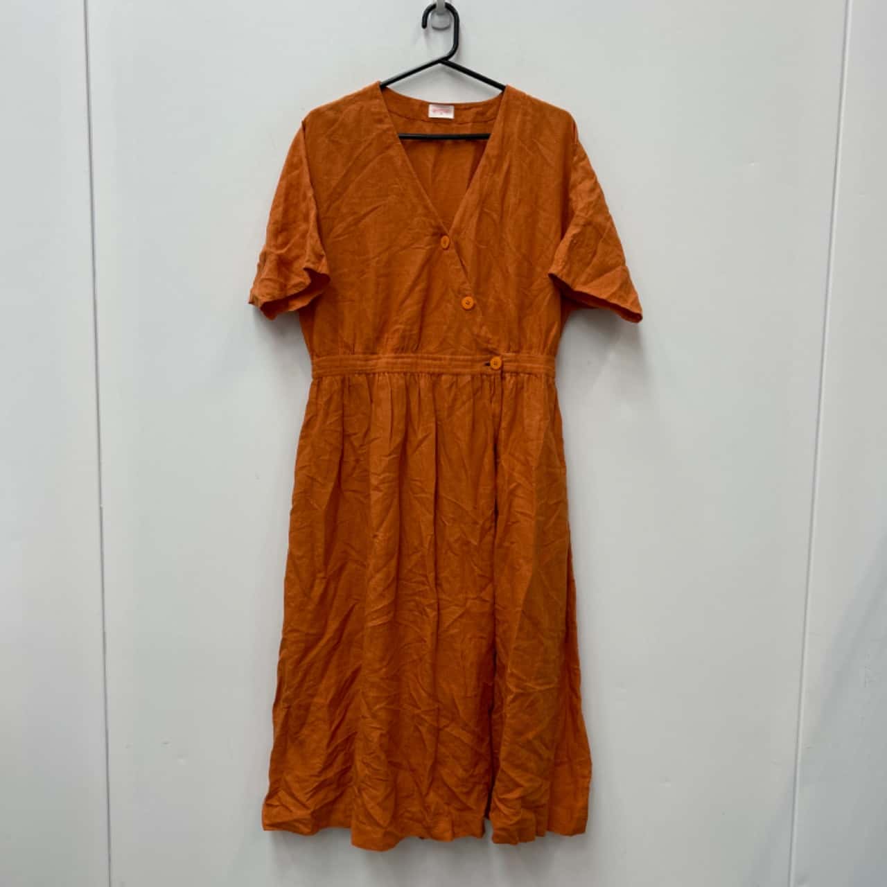 Gorman Size 14 Linen Blend Wrap Midi Dress (s)