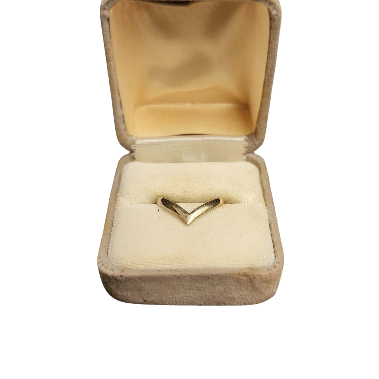 Womens gold Chevron style ring s16(s)