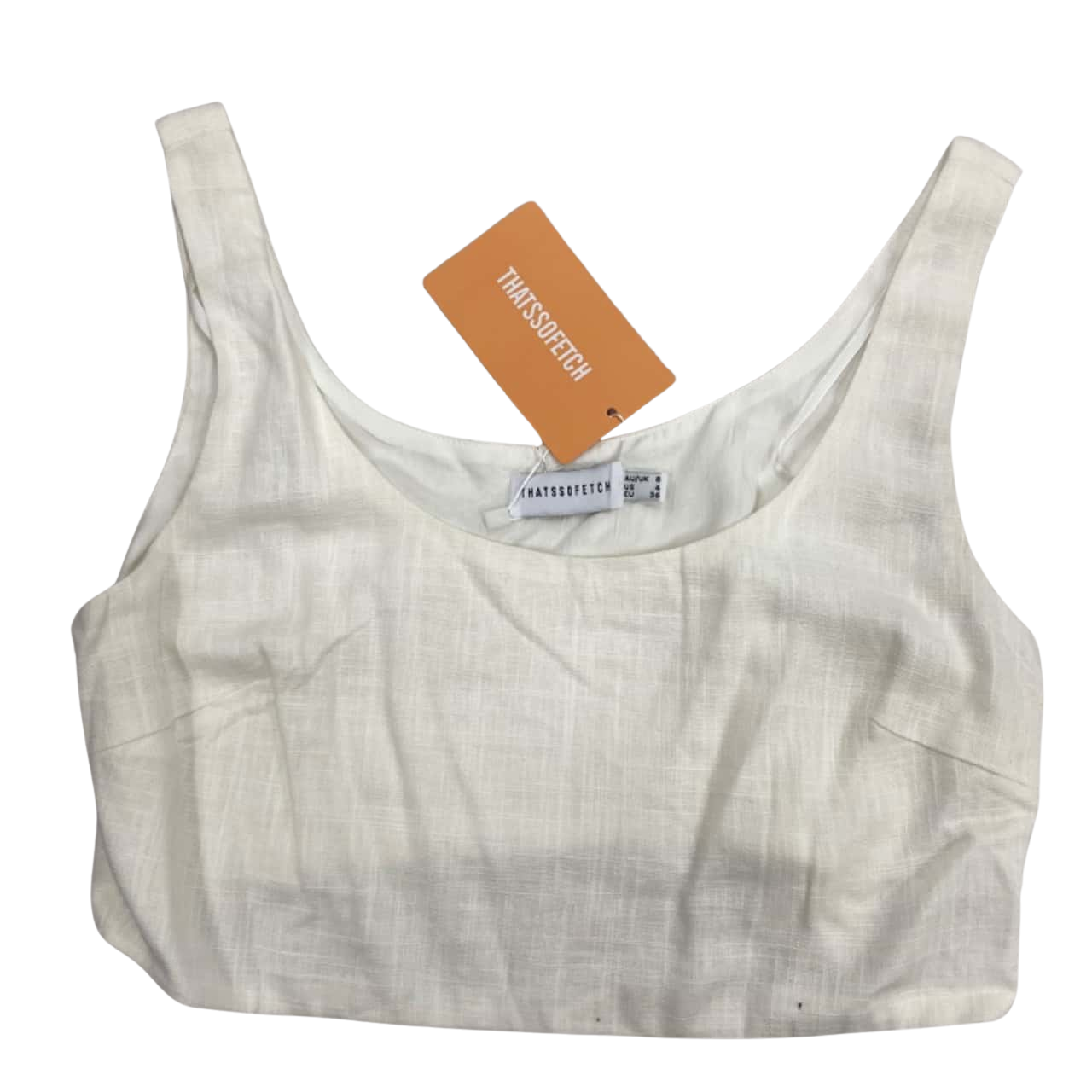 That’s So Fetch Size 8 Cropped Top Off White