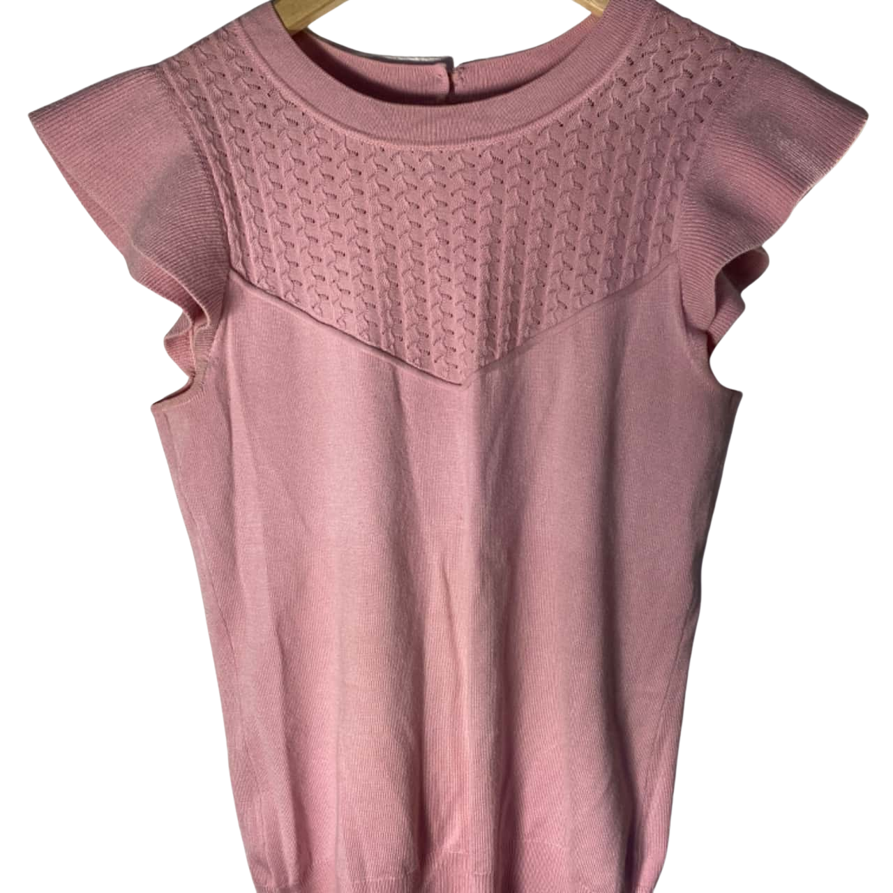 Review Womens Size 8 Sleeveless Top Pink (s)