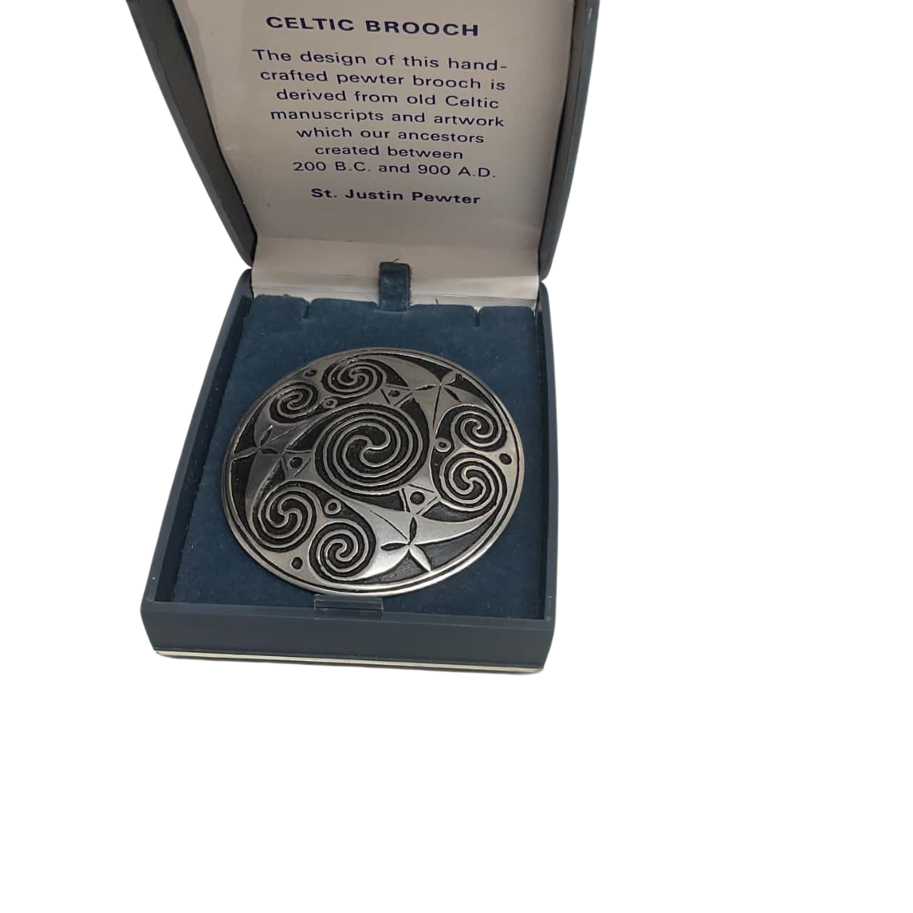 VINTAGE - St. Justin Pewter Brooch (s)