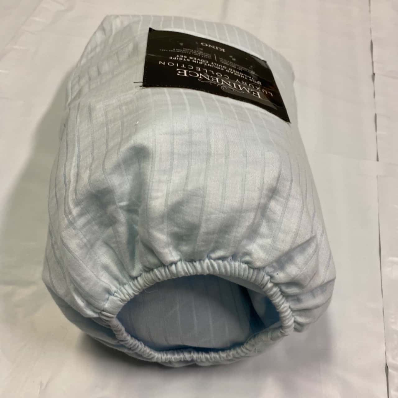 Eminence 1000 Thread Light-Blue Pin Stripe Quilt Cover Set
