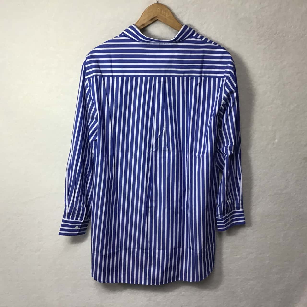 Commonry Womens Size 14 Cobalt Blue / White / Striped Button Up Long ...
