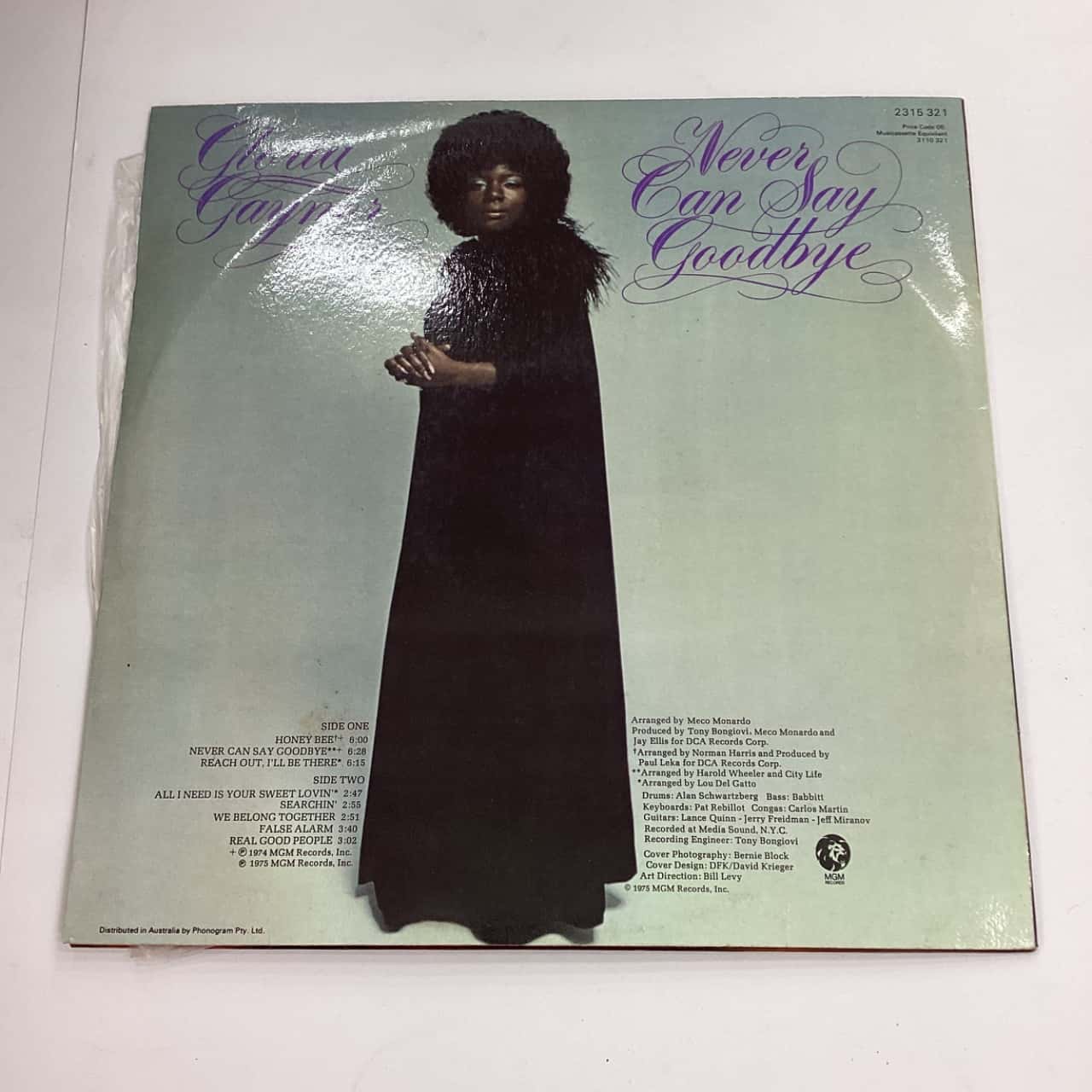 Gloria Gaynor - Never Can Say Goodbye 12” LP