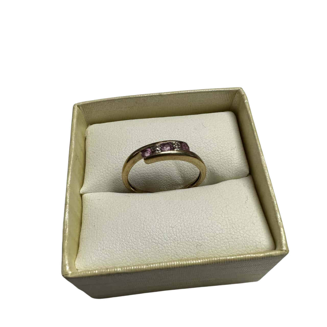 Pink Sapphire & Diamond 375/9ct Gold Ring