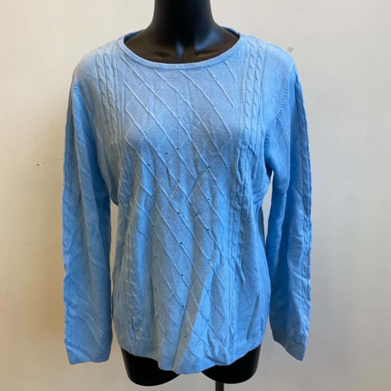 Anna Rose Womens Size XXL Sky Blue Knit Jumper(s)
