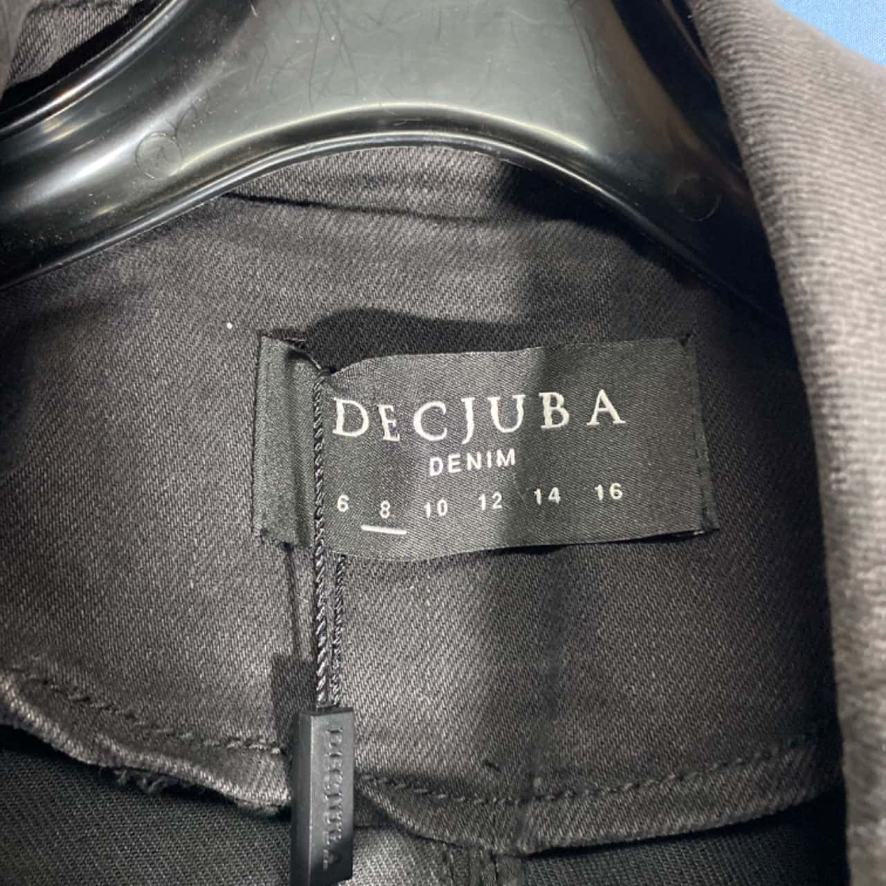 Decjuba Blazer Jacket Size 8 Button Up Black