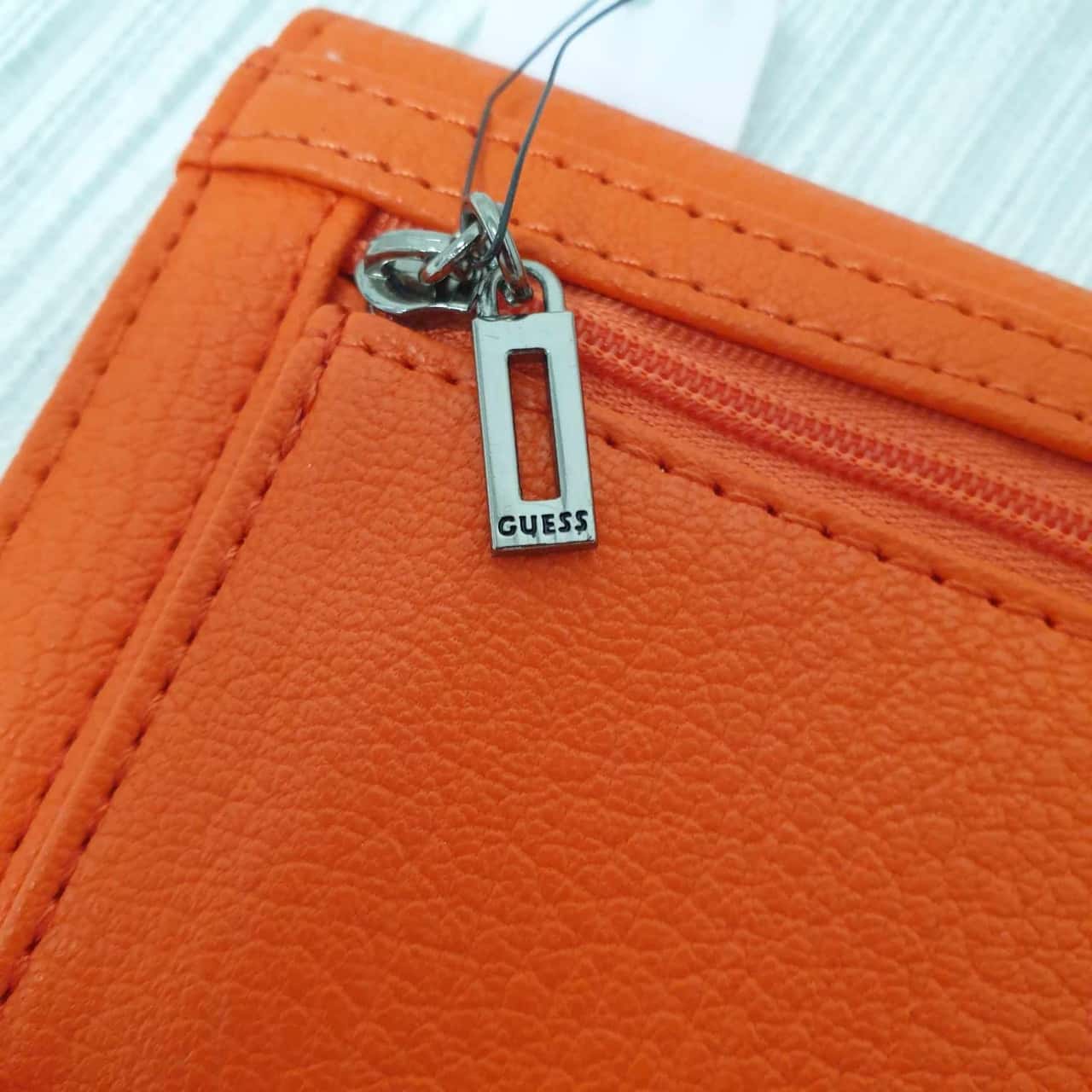 Guess Kristle Flame Stunning Orange Trifold Purse /Wallet - Brand New ...