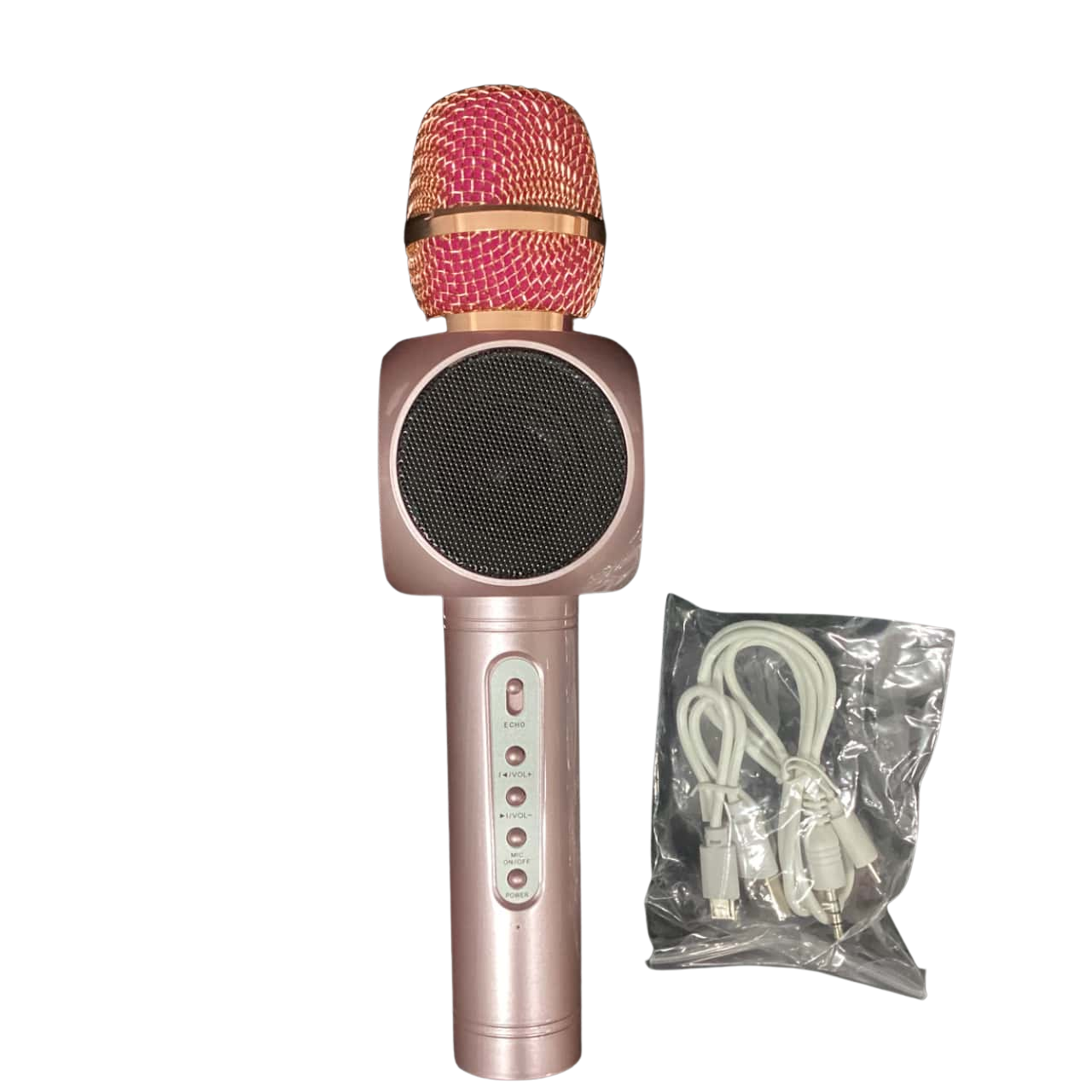 Karaoke Wireless Microphone Rose Gold