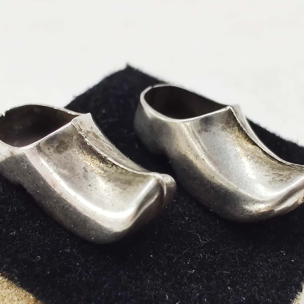 Silver Clog Studs 1.5cm long Hand Made(s)
