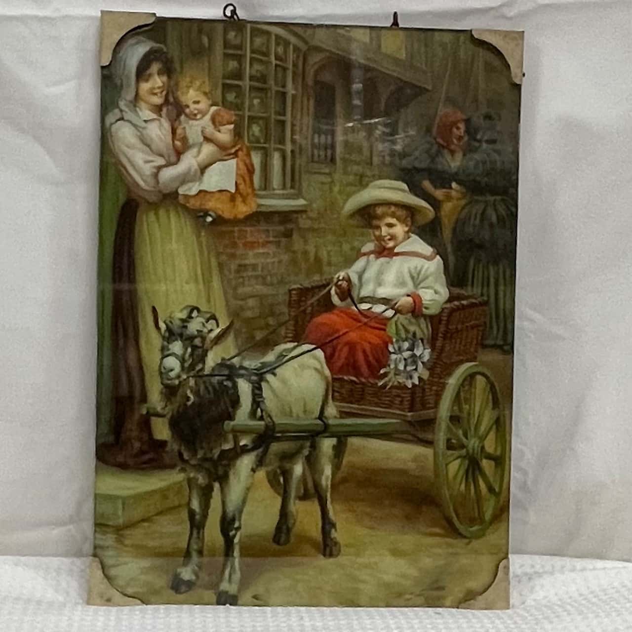 Absolutely Beautiful Victorian Child in Goat Drawn Cart - Original ...