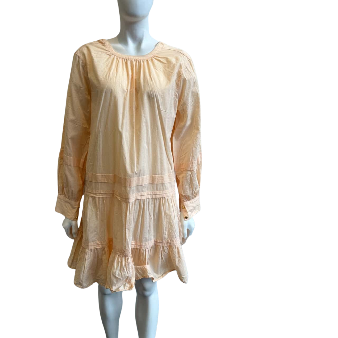 Sun Ray Women's Size S Long Sleeved Midi Dress Peach (s) - Used Very ...
