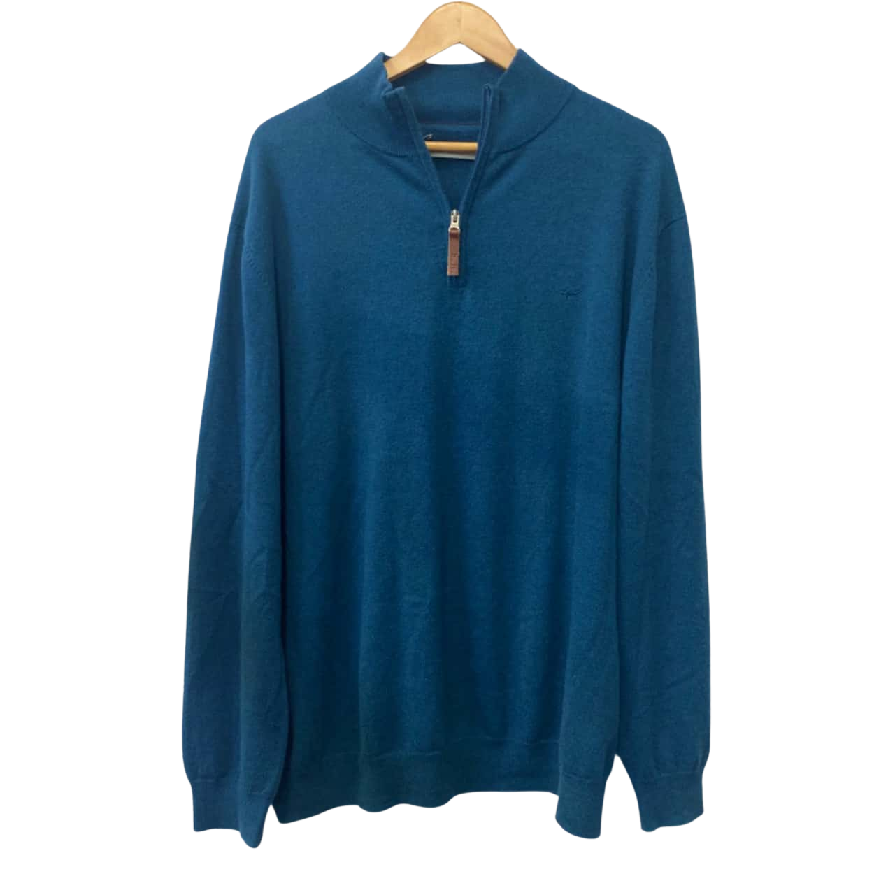 R.M. Williams Collared Jumper Size 3XL Teal Merino Wool Blend