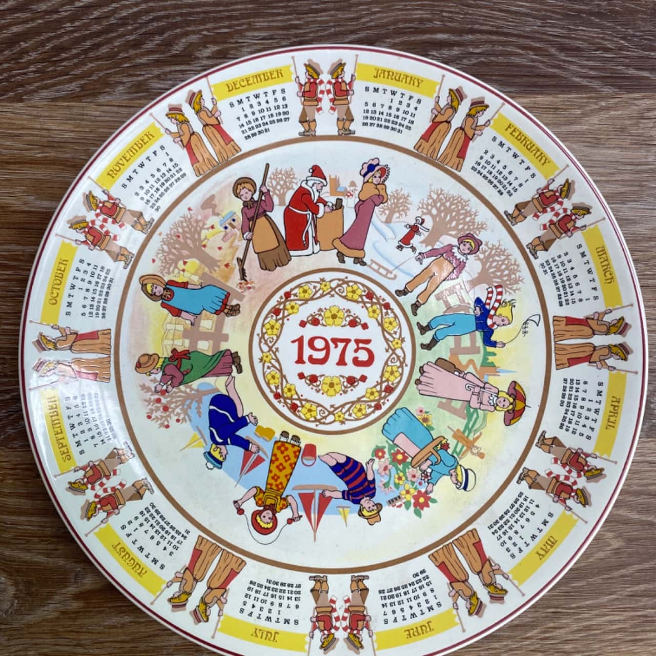 1975 wedge wood calendar plate